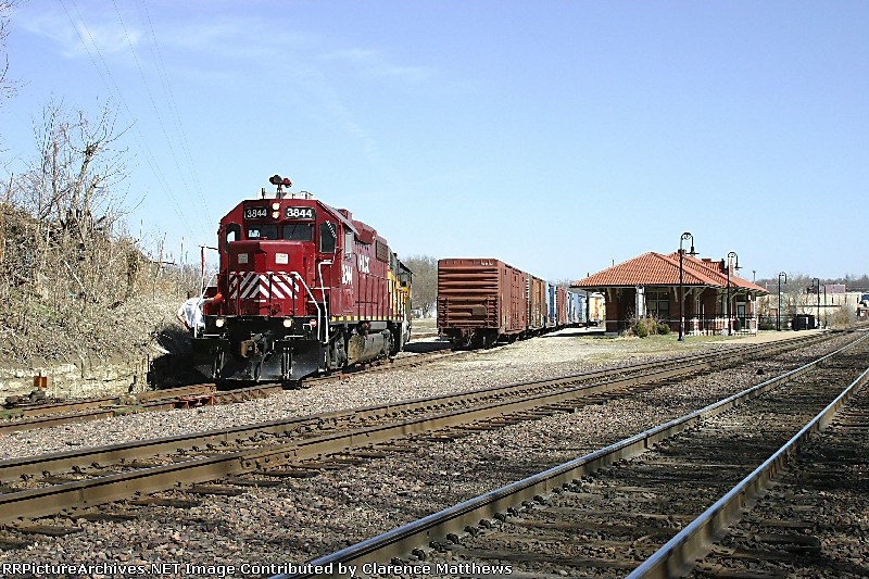 Local running around train